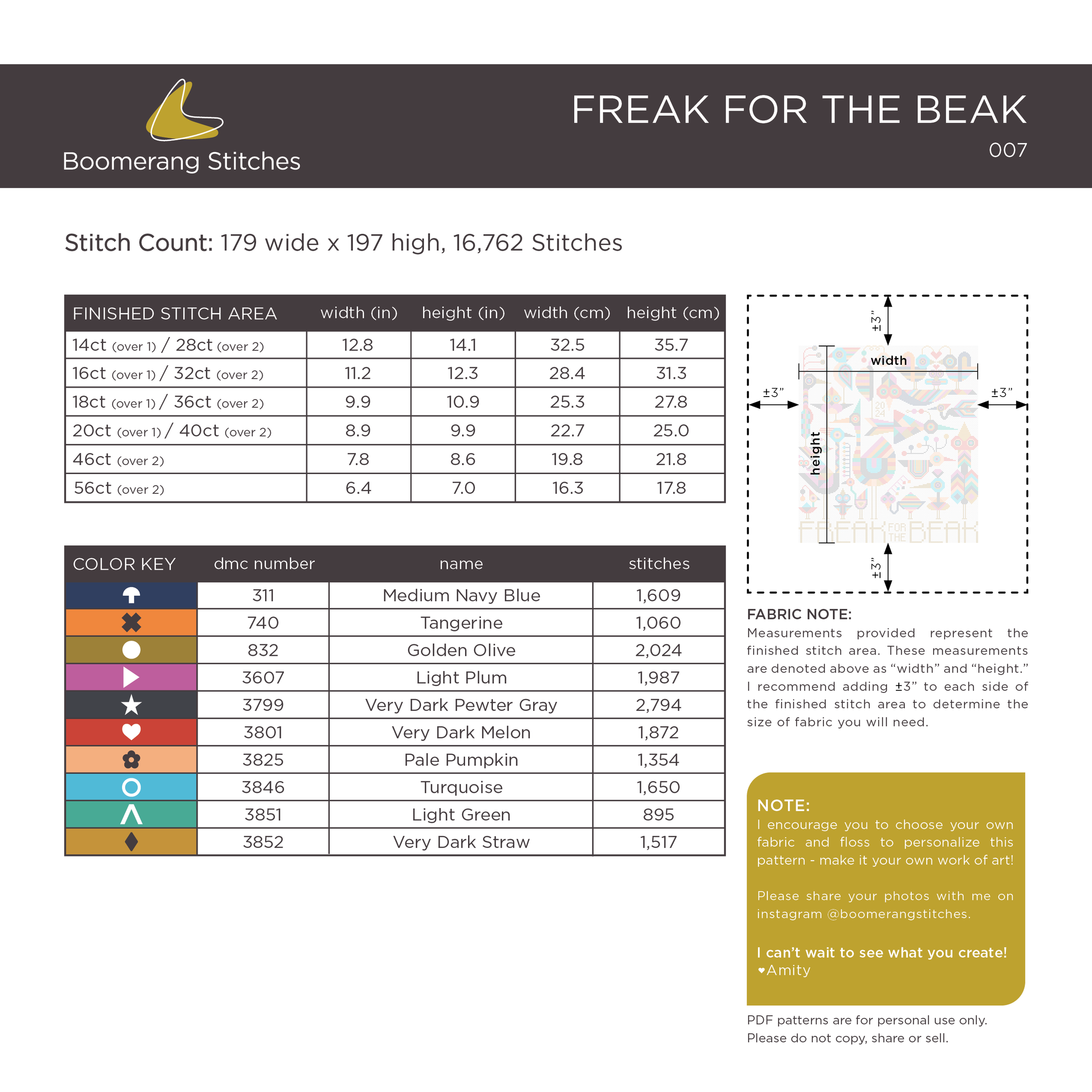 Freak for the Beak – Boomerang Stitches